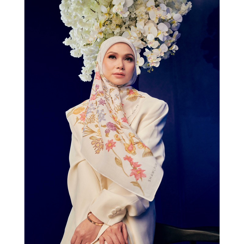 SHAWLPUBLIKA MONO FLORA TUDUNG BAWAL MONOGRAM COTTON | Shopee Malaysia