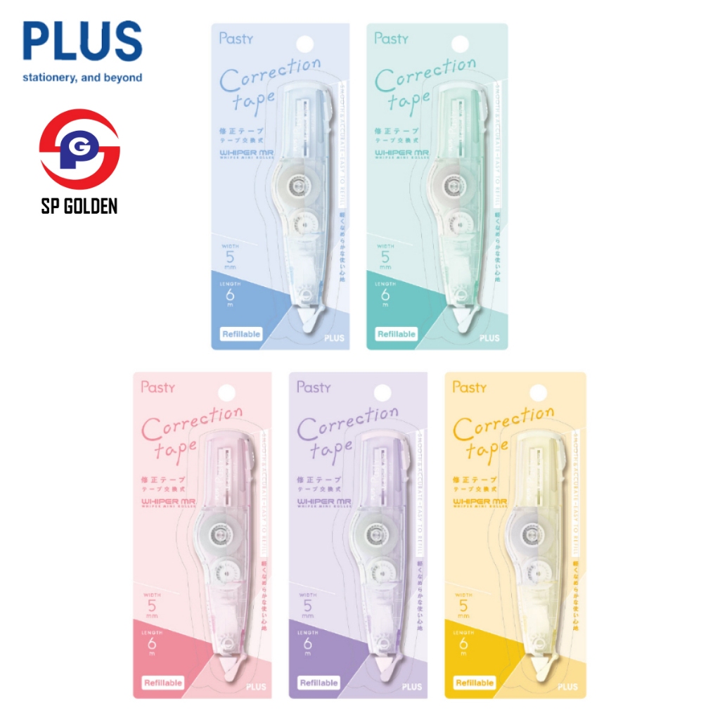 PLUS Pasty Series Whiper MR Correction Tape 5mm x 6m [WH-625P] | Shopee Malaysia