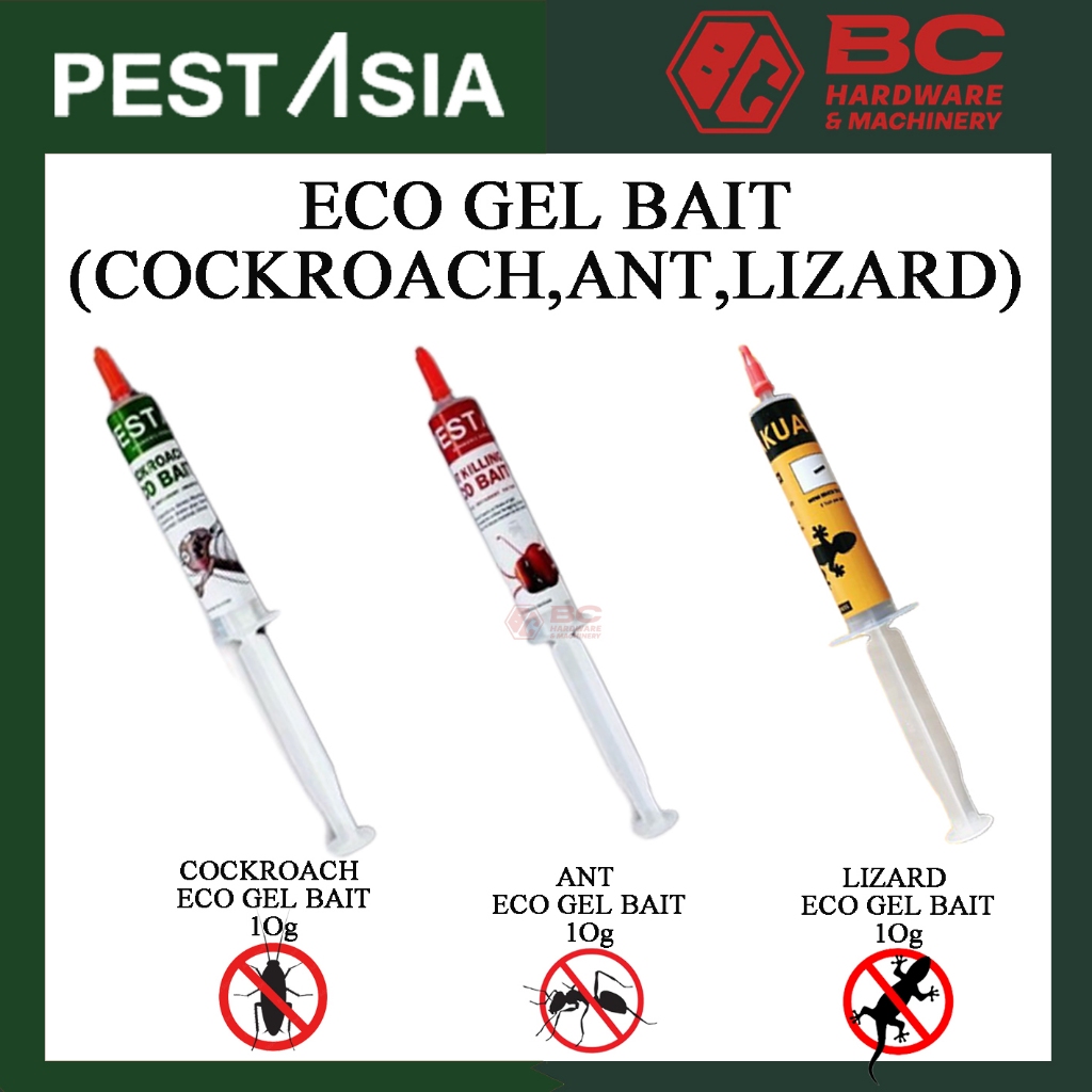 PEST ASIA ECO GEL BAIT 10G PER SYRINGE (Cockroach,Ant,Lizard Killer/Racun Lipas,Semut,Cicak ...
