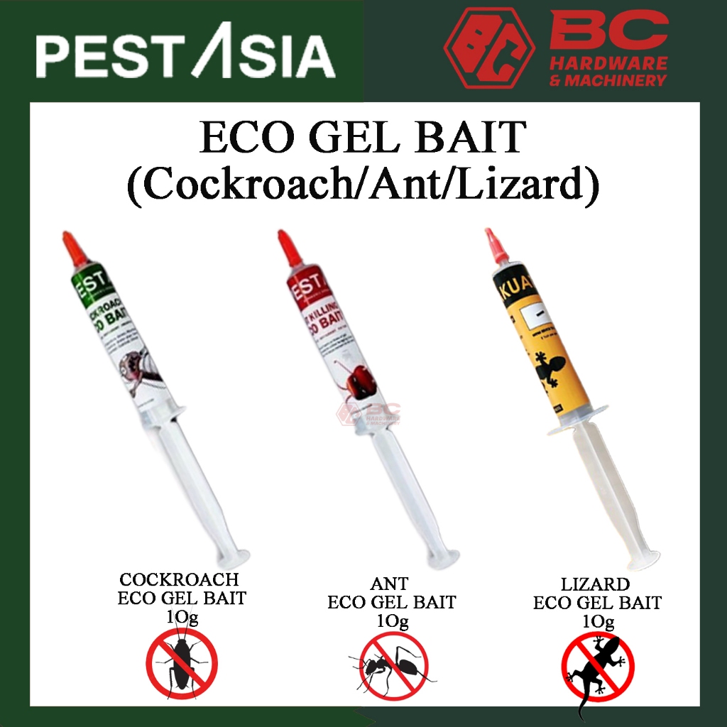 PEST ASIA ECO GEL BAIT 10G PER SYRINGE (Cockroach,Ant,Lizard Killer/Racun Lipas,Semut,Cicak ...