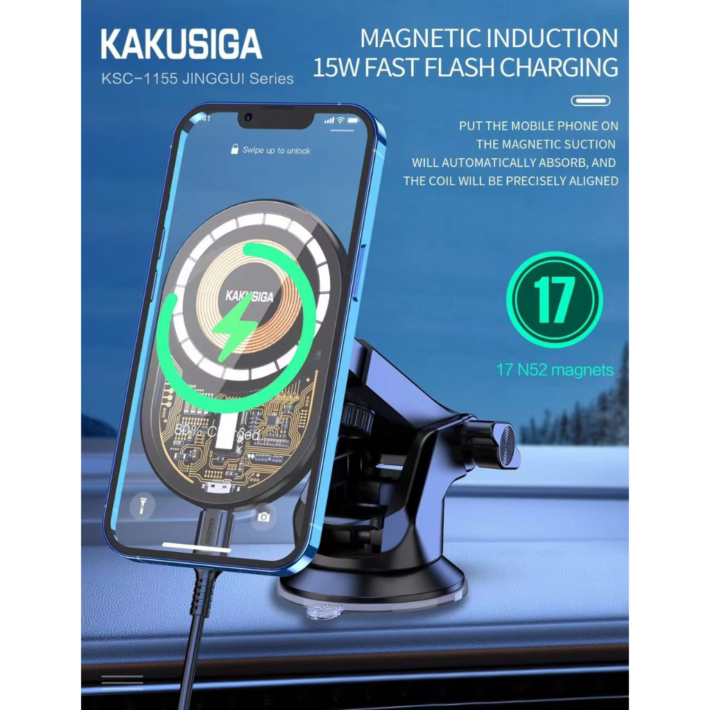 KAKUSIGA KSC-1153 3 in 1 Wireless Charger Desktop Holder / 20.5W ...