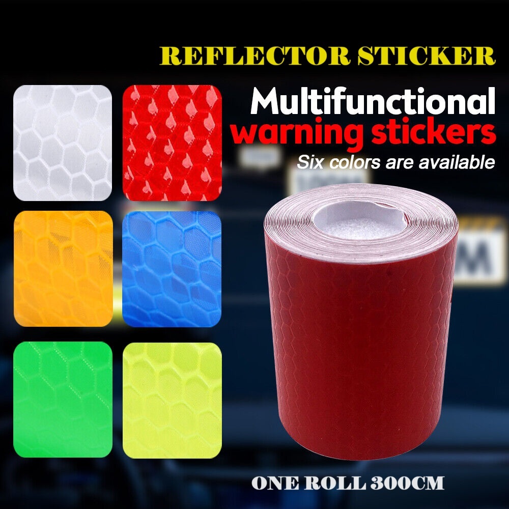 Car Reflective Strip Reflector Sticker Film Tape Warning Arrow Mark ...