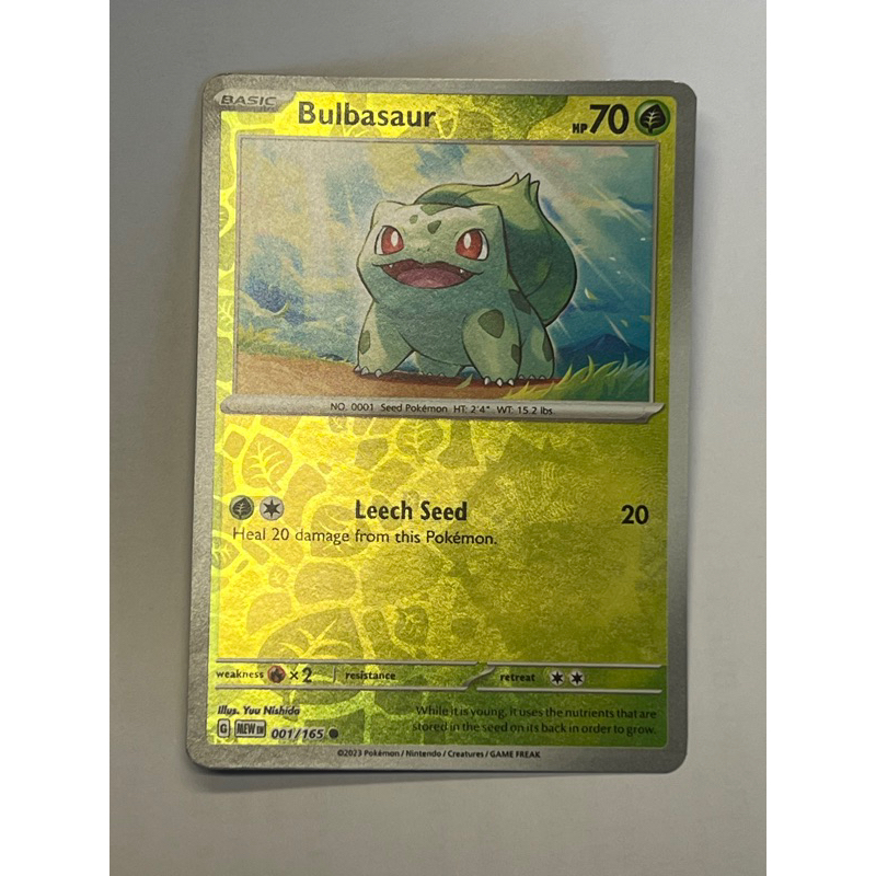 Pokemon TCG SV3.5 151 - Bulbasaur - 001/165 - Common Reverse Holo | Shopee Malaysia