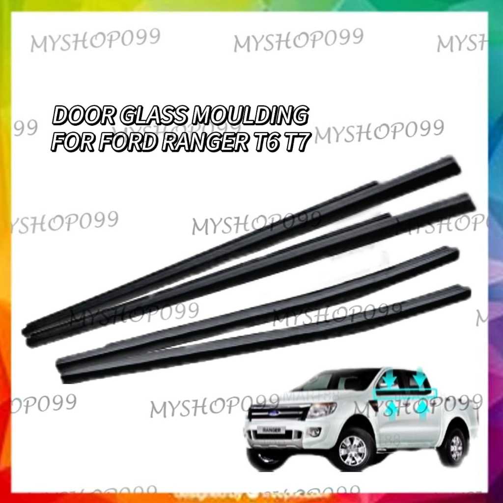 MTIS MOULDING DOOR GLASS Ford Ranger T6 T7 SEAL RUBBER OUTER STRIP ...
