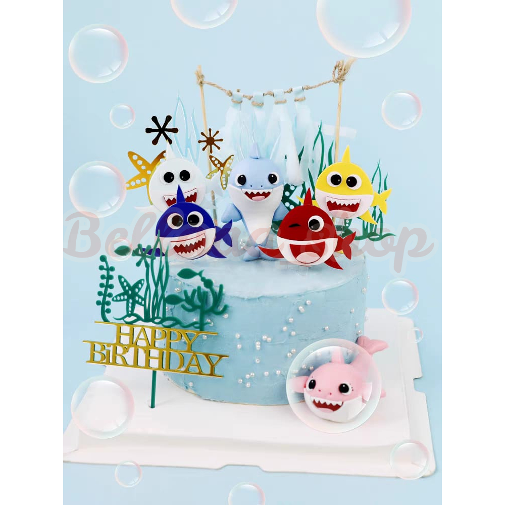 Baby Sharks Cake Topper Decoration | Shopee Malaysia