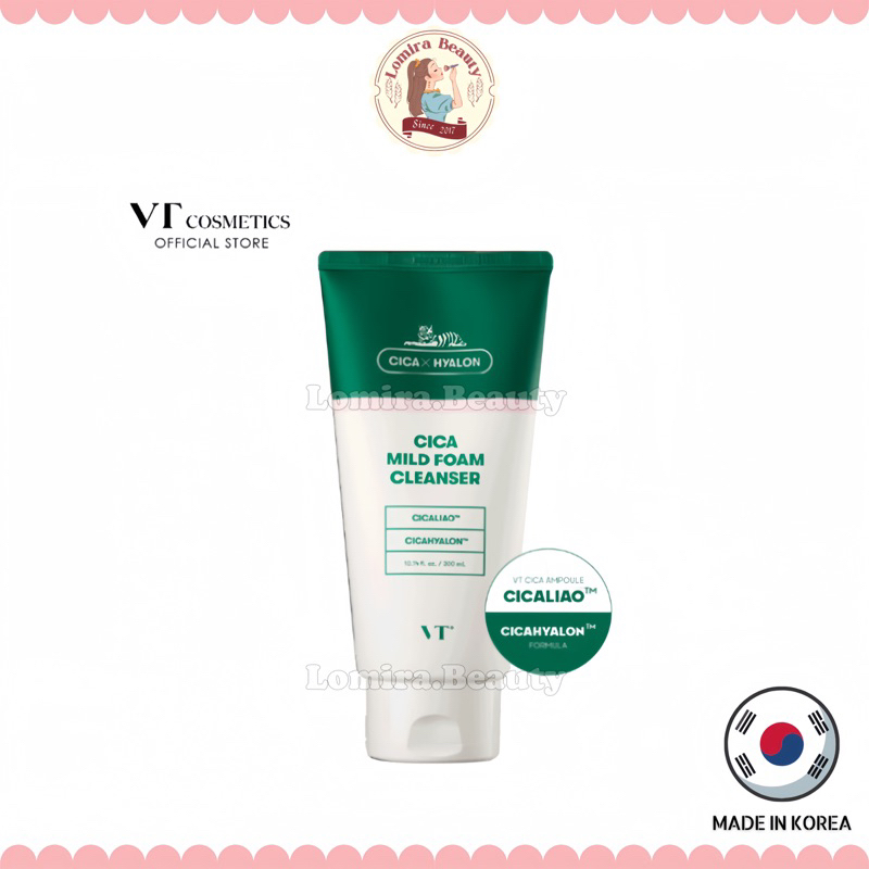 VT Cica Mild Foam Cleanser (300ml) •VT洗脸霜｜VT老虎洗面奶｜VT积雪草洗脸霜• | Shopee Malaysia
