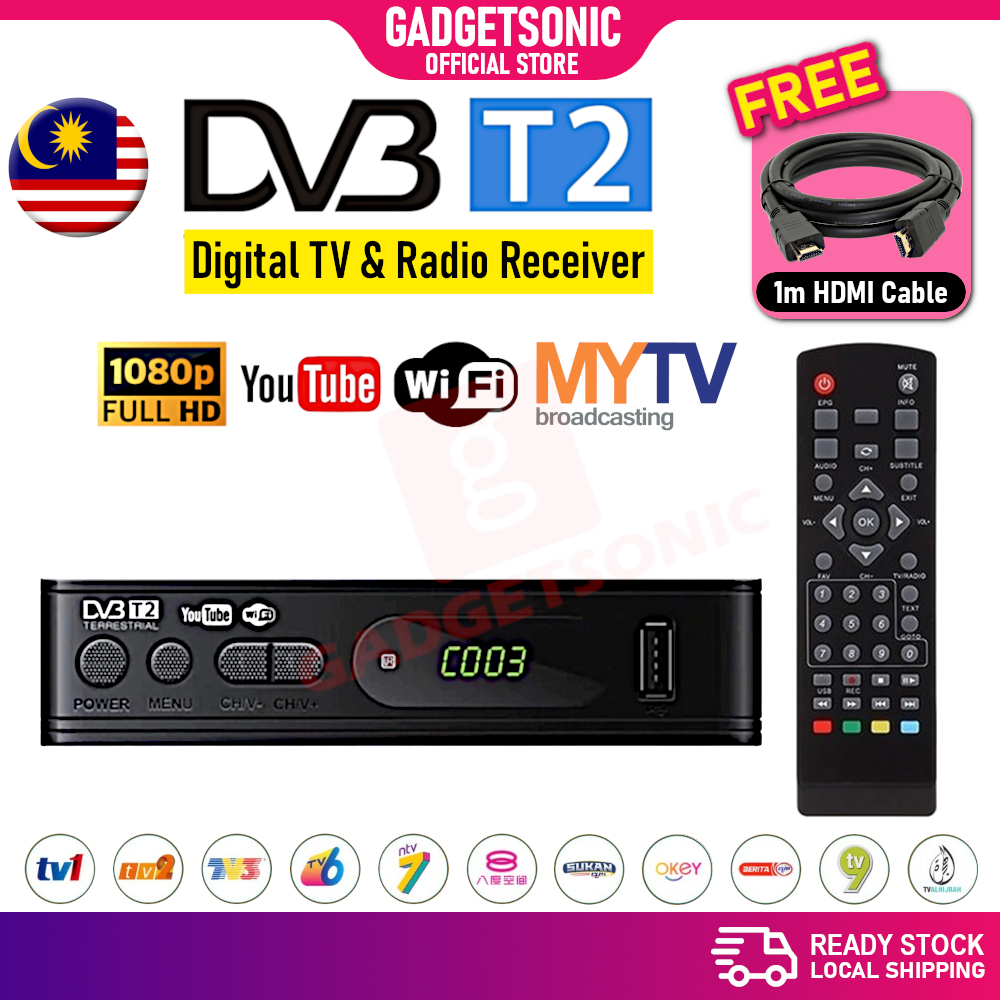 Dekoder MYTV Decoder DVB T2 Myfreeview HDTV Digital TV Receiver DVBT2 ...