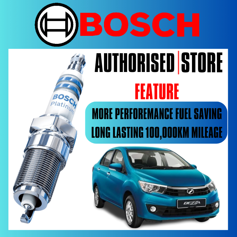 BOSCH DOUBLE PLATINUM SPARK PLUG VR7SPP33 for PERODUA BEZZA 2016 MADE ...