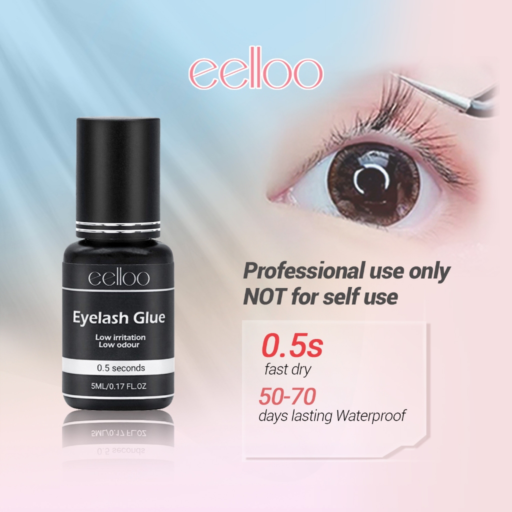 Eelloo 0.5s Fast Dry 50-70 Days Eyelash Extension Glue False Lash ...