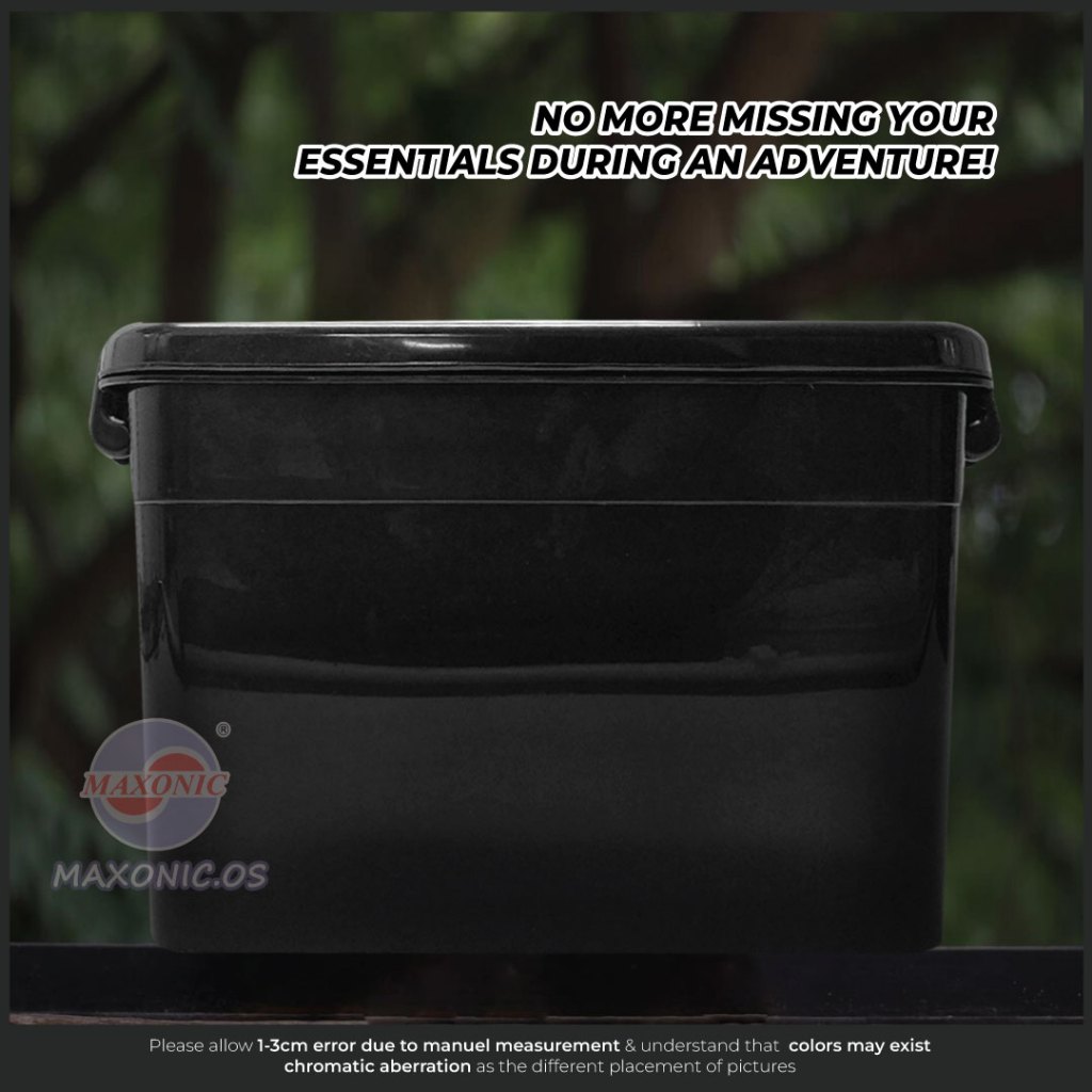 MAXONIC 15L/25L/45L BLACK PLASTIC STORAGE BOX WITH WHEELS | STACKABLE ...