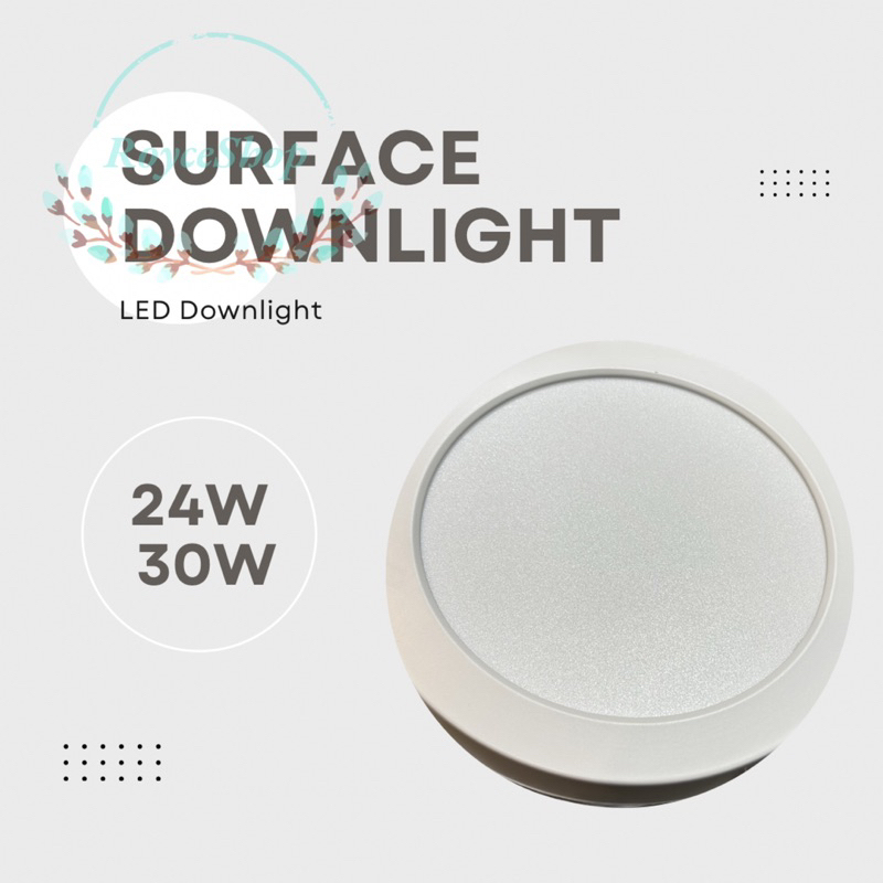 Navigate 24W 8” / 30W 10” LED Surface Downlight Ceiling Light Lampu Siling LED | Shopee Malaysia