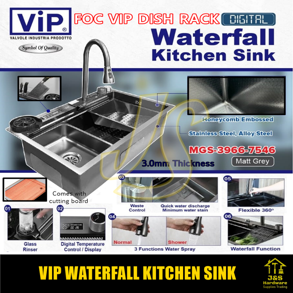 VIP Waterfall Kitchen Sink. Stainless Steel Kitchen Sink FOC VIP Dish ...