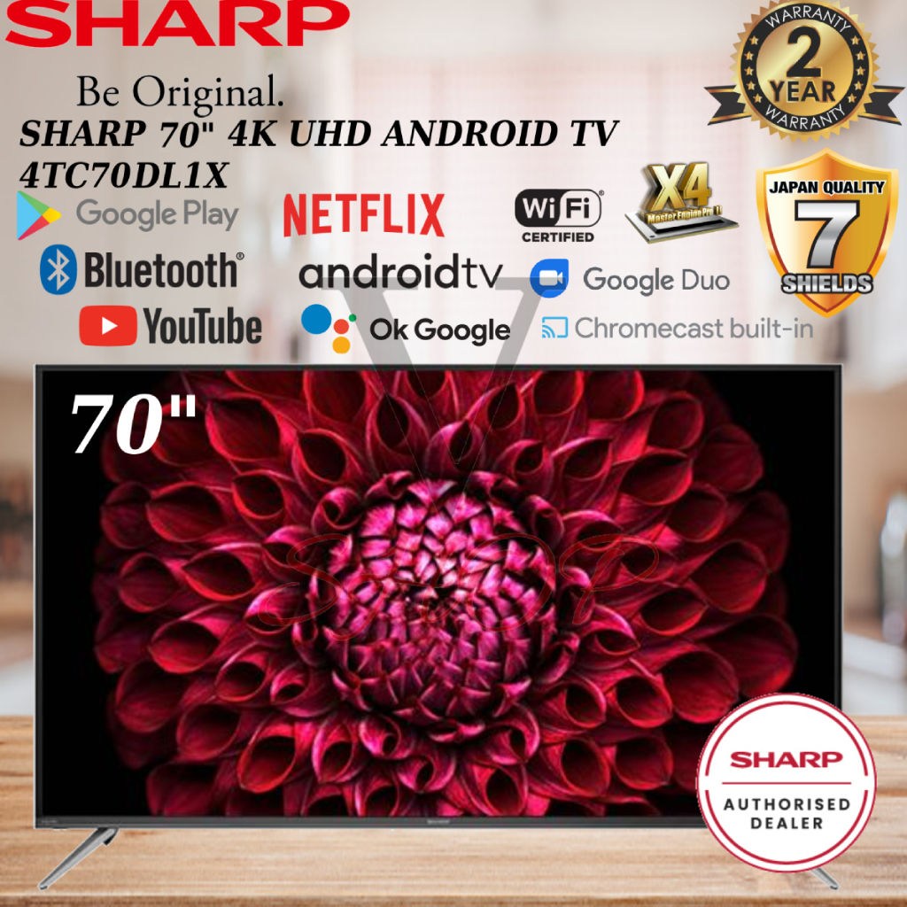 TCL 75" 4K QLED 75P7K || SHARP 70 INCH 4K UHD ANDROID TV 4TC70DL1X ...