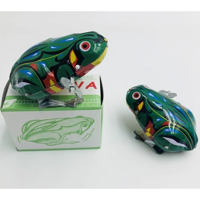 MAINAN KATAK BESI FROG TOY 80S 90S TOY TIN JUMPING FROG PERMAINAN DULU ...