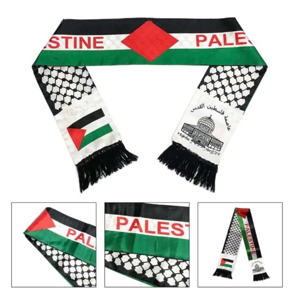 MUFFLER/MAFLA PALESTINE ORI BAHAN SATIN | Shopee Malaysia