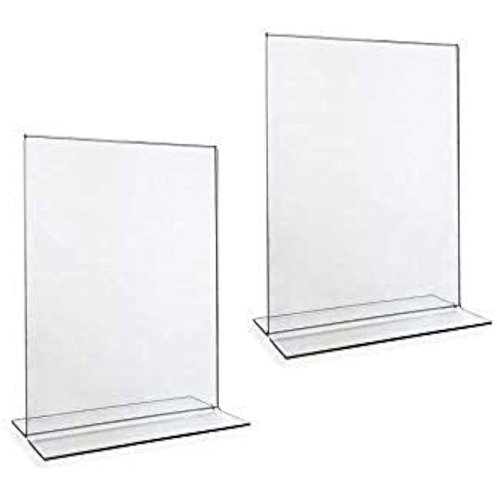 T-SHAPE CARD ACRYLIC STAND A5 & A4 SIZE ( 7011 & 7013 ) | Shopee Malaysia