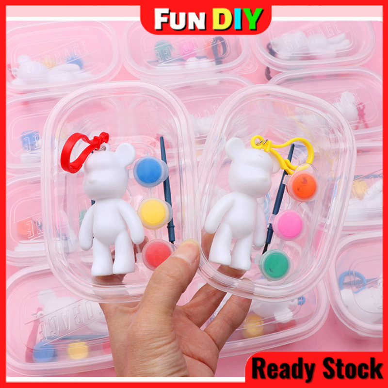 FUN DIY Fluid Bearbrick Keychain 流体熊 / Gift for kids Goodies / Kids Art ...