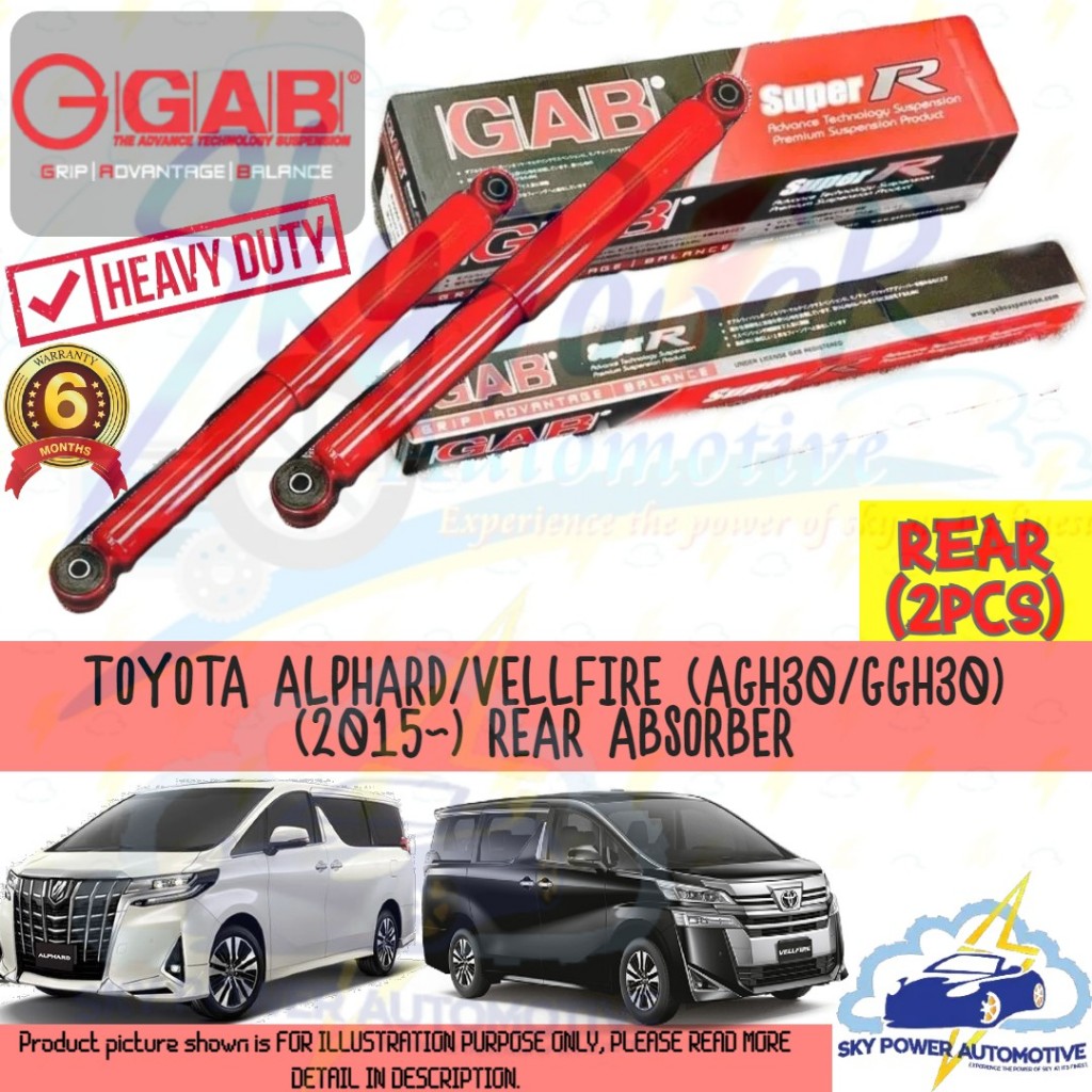 TOYOTA ALPHARD / VELLFIRE AGH30 / GGH30 (2015~) GAB SUPER R SPORT PREMIUM HEAVY DUTY GAS SHOCK ...