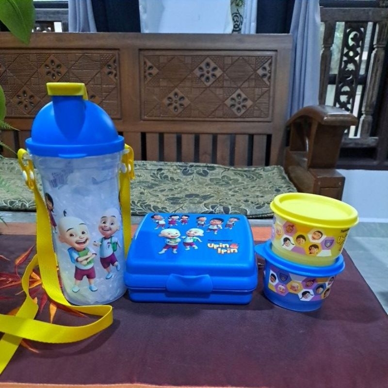 tupperware set bekal upin dan ipin 4pcs | Shopee Malaysia