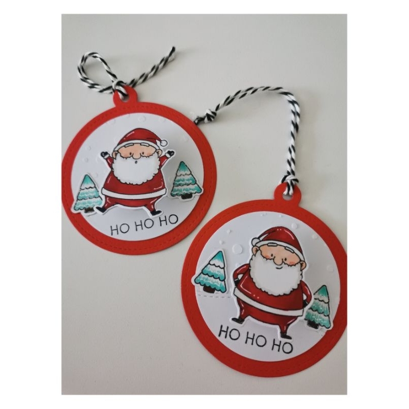 Handmade Action Wobble Christmas Tag| Santa Tag | Holiday Gift Tag ...