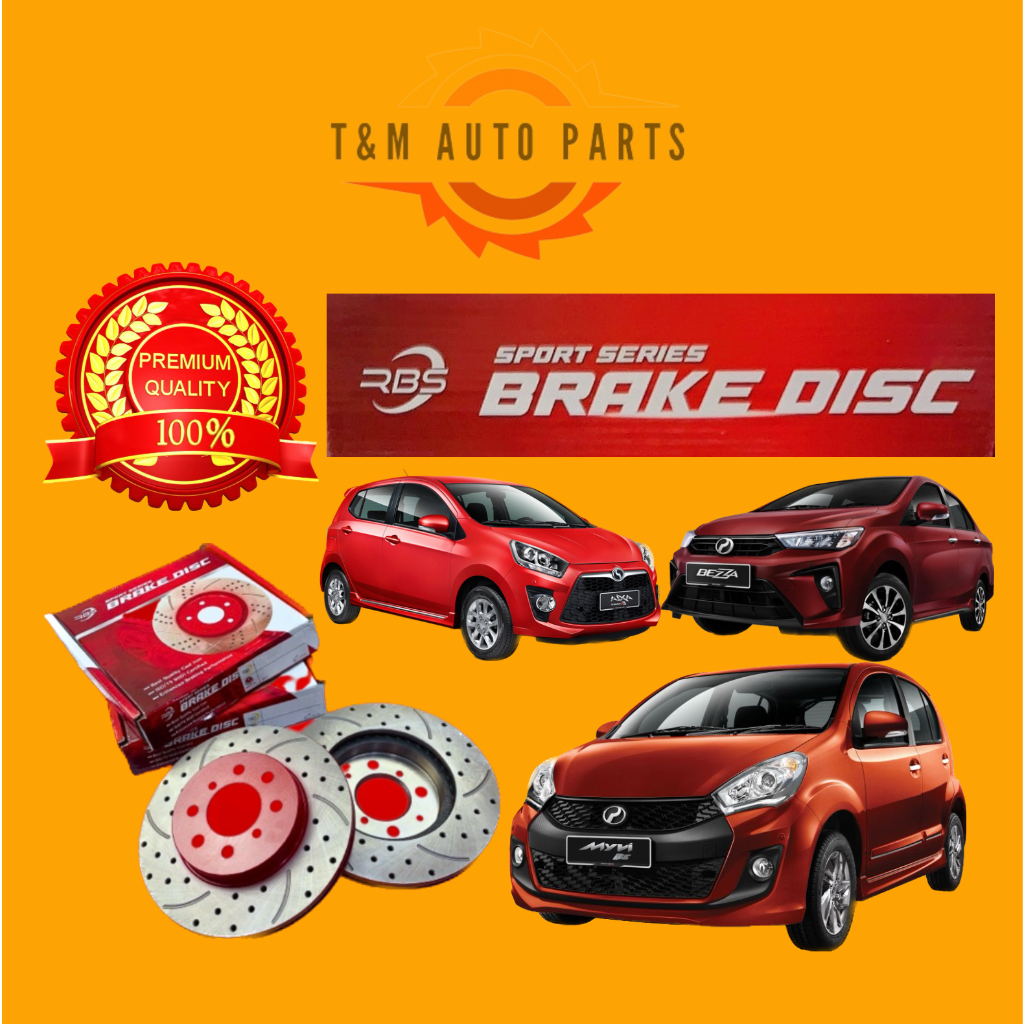 ORIGINAL RBS SPORT FRONT DISC ROTOR PERODUA MYVI(2011-2017)/AXIA/BEZZA ...