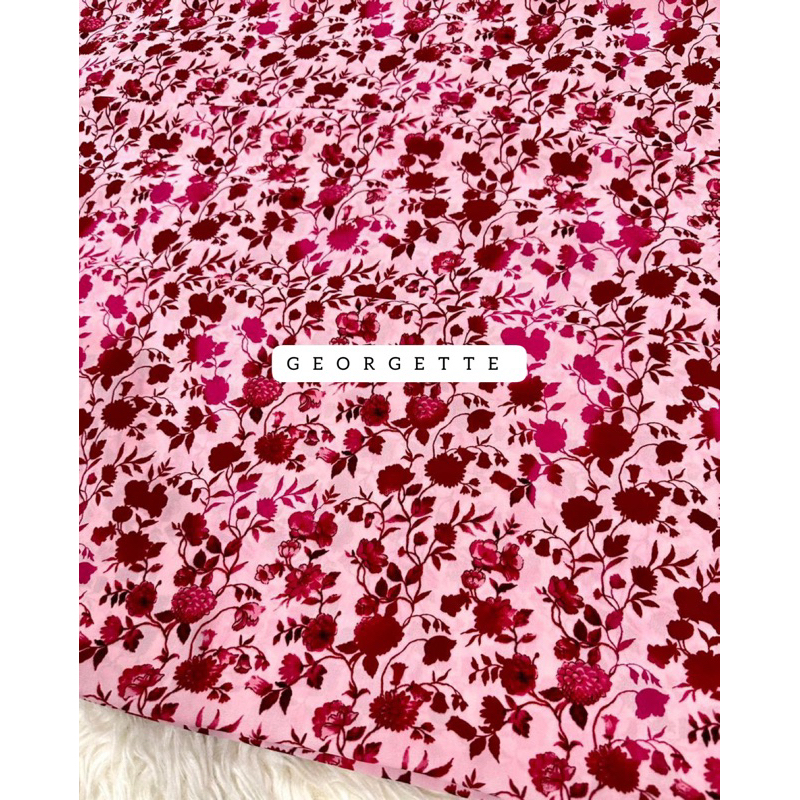 KAIN PASANG GEORGETTE CHIFFON CREPE MANGO SILK PRINTED VIETNAM KAIN ELA ...