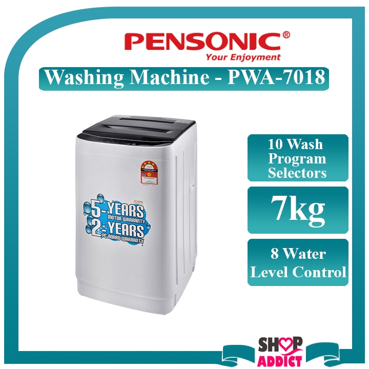 Pensonic 7kg Automatic Washer PWA-7018/ Pensonic Fully Auto Washing Machine Mesin Basuh 11KG PWA ...