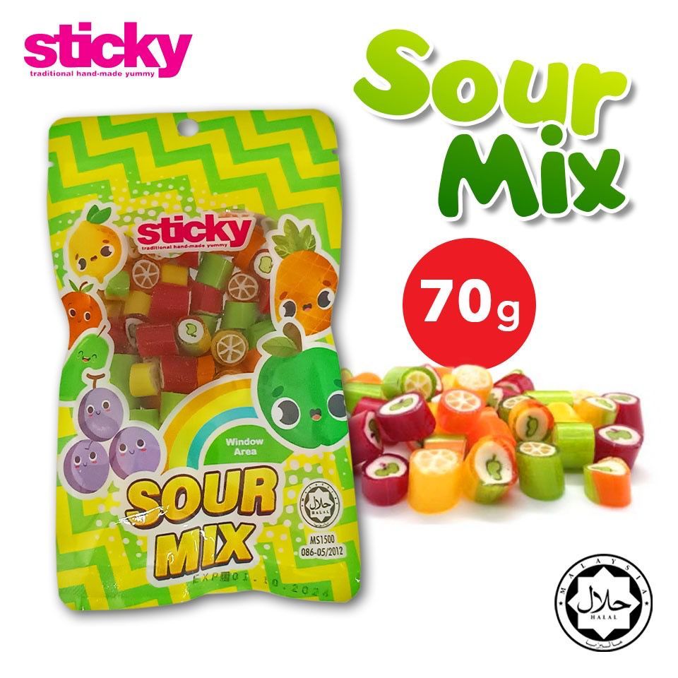 Stok Sedia Ada Sticky Candy Halal Cartoon Mario & Pokémon Design 70g ...