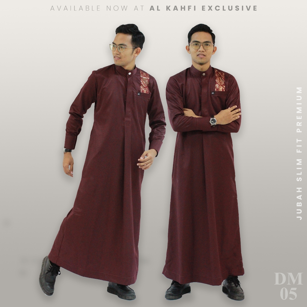 Jubah Lelaki Premium Slim Fit Al Kahfi DM05 | Shopee Malaysia