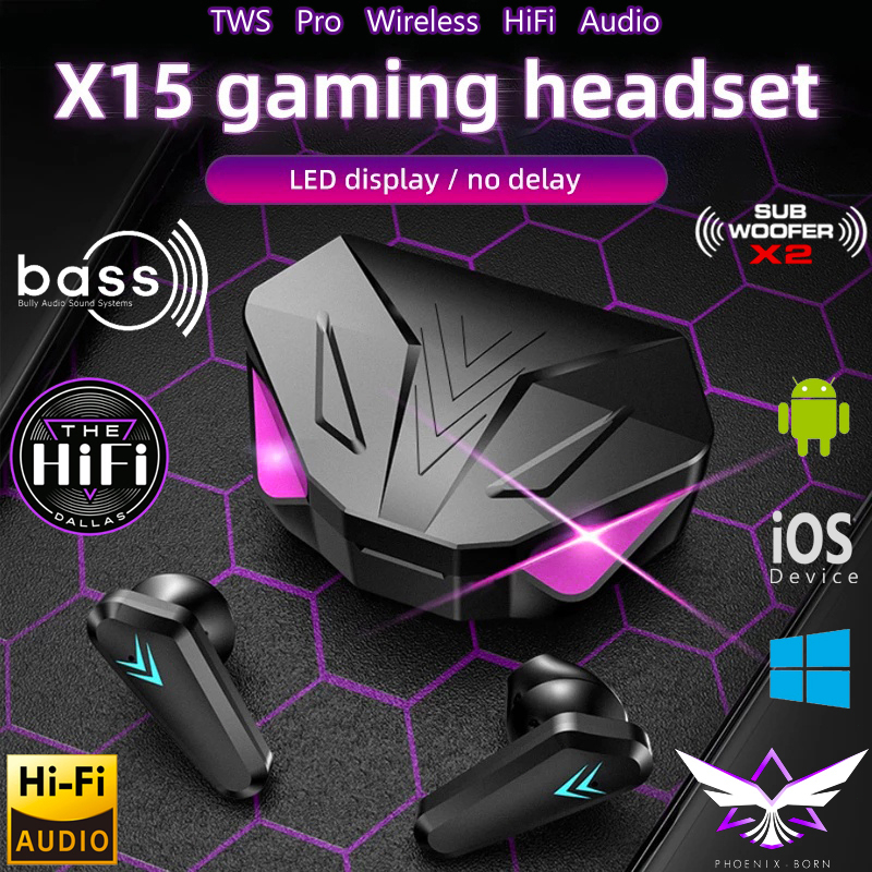 TWS Bluetooth Gaming Earphone Wireless Headset Game Low Latency Game ...