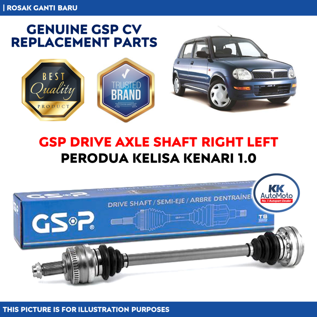 Genuine GSP Drive Shaft Perodua Kelisa Kenari 1.0 Premium Auto Manual ...