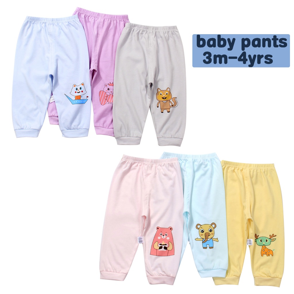 Newborn Baby Pants Trousers 100% Cotton for Unisex Infant 0-3Yrs Seluar ...