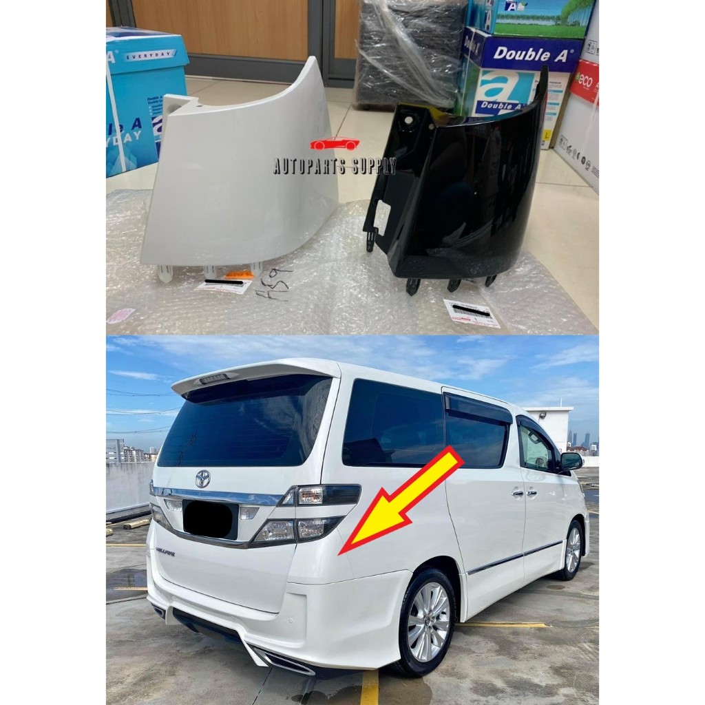 ORIGINAL TOYOTA VELLFIRE ALPHARD ANH20 REAR BUMPER SIDE COVER RH LH ...