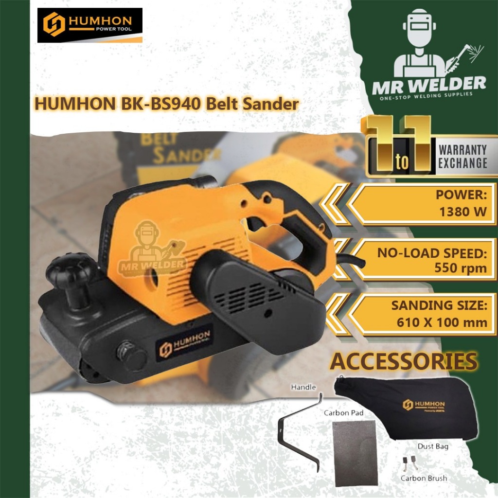 HUMHON BK-BS940 Belt Sander 1380W | Electric Belt Sander Sanding ...