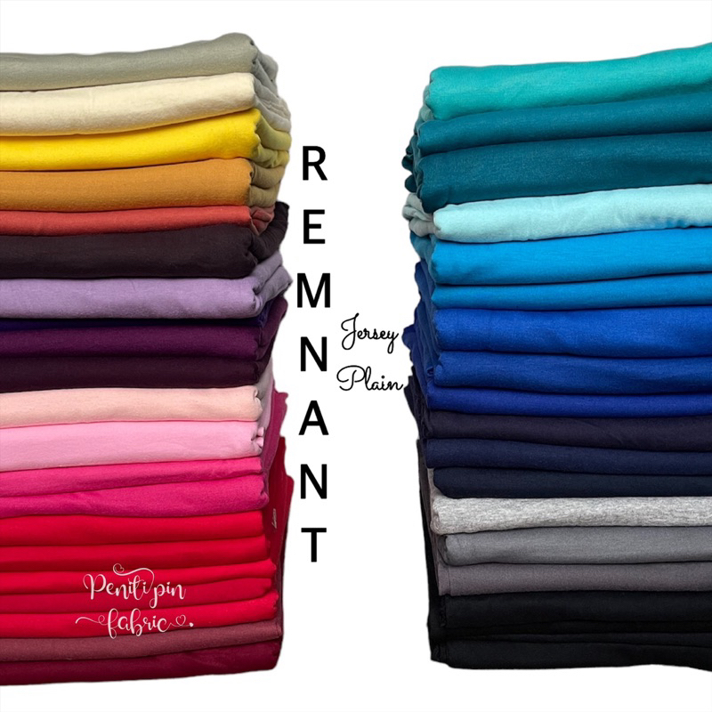 Remnant Plain Kain Jersey cotton Fabric reject | Shopee Malaysia