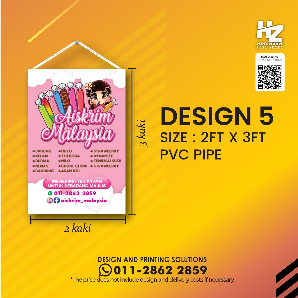 BUNTING AISKRIM MALAYSIA (READY TEMPLATE) | Shopee Malaysia