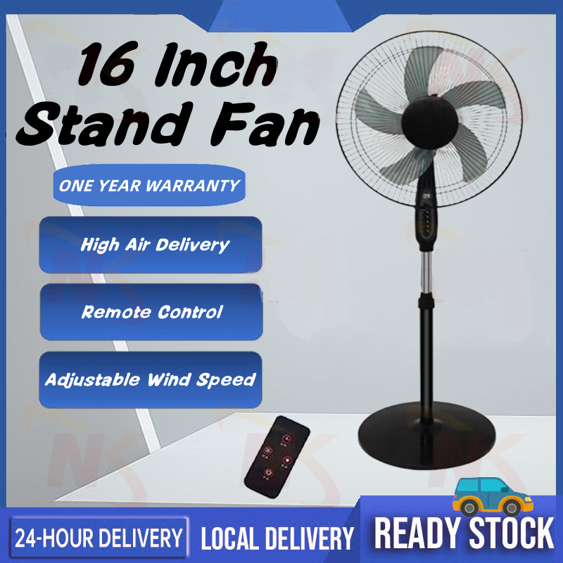 Ready Stock 16 Inch Stand Fan Kipas Berdiri Large Air Volume Remote ...