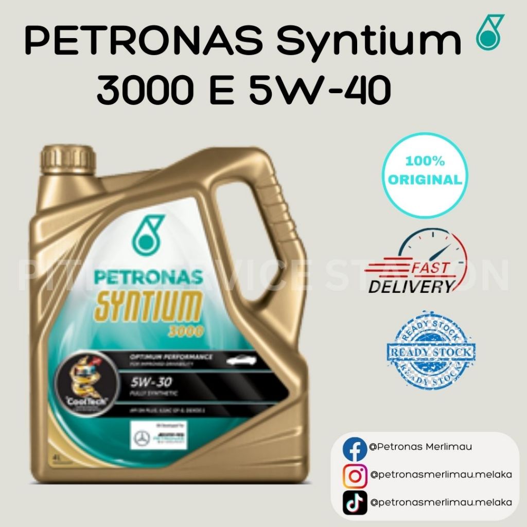 100% ORIGINAL PETRONAS SYNTIUM 3000 E 5W-30 (4L & 1L) | Shopee Malaysia