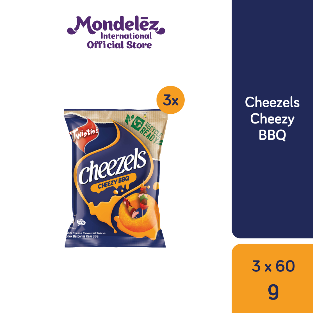 [Bundle of 3] Twisties Cheezels - Cheese/BBQ Corn Snacks (60g) | Shopee ...