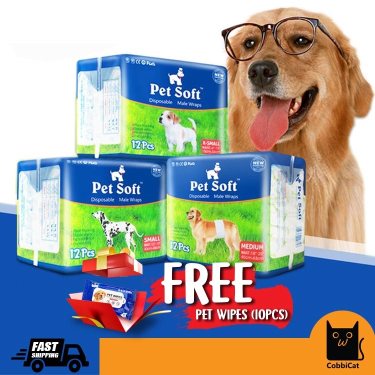 Pet Soft Disposable Male Wrap Dog Diapers / Adjustable Pet All-Absorb ...