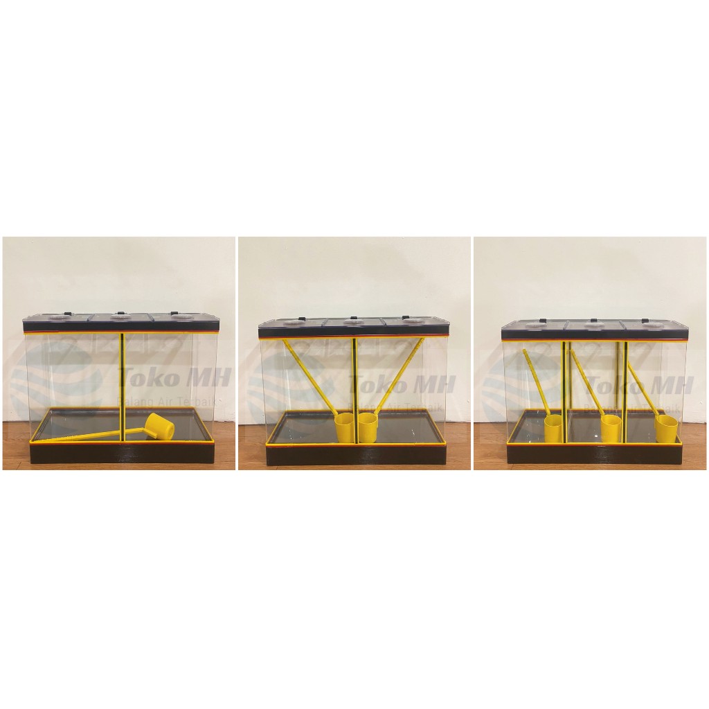 Satu Dua Dan Tiga Petak Saiz 24”X 9” X 19'' 49 Liter Cap Payung Acrylic ...