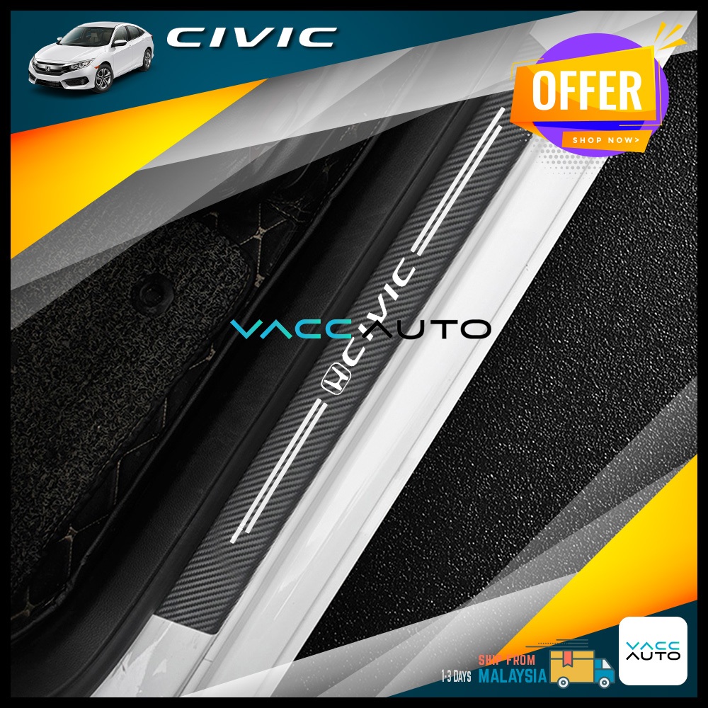Honda Civic FC 10th Door Step Sticker Protector 2016-2021 Civic 10th FC ...