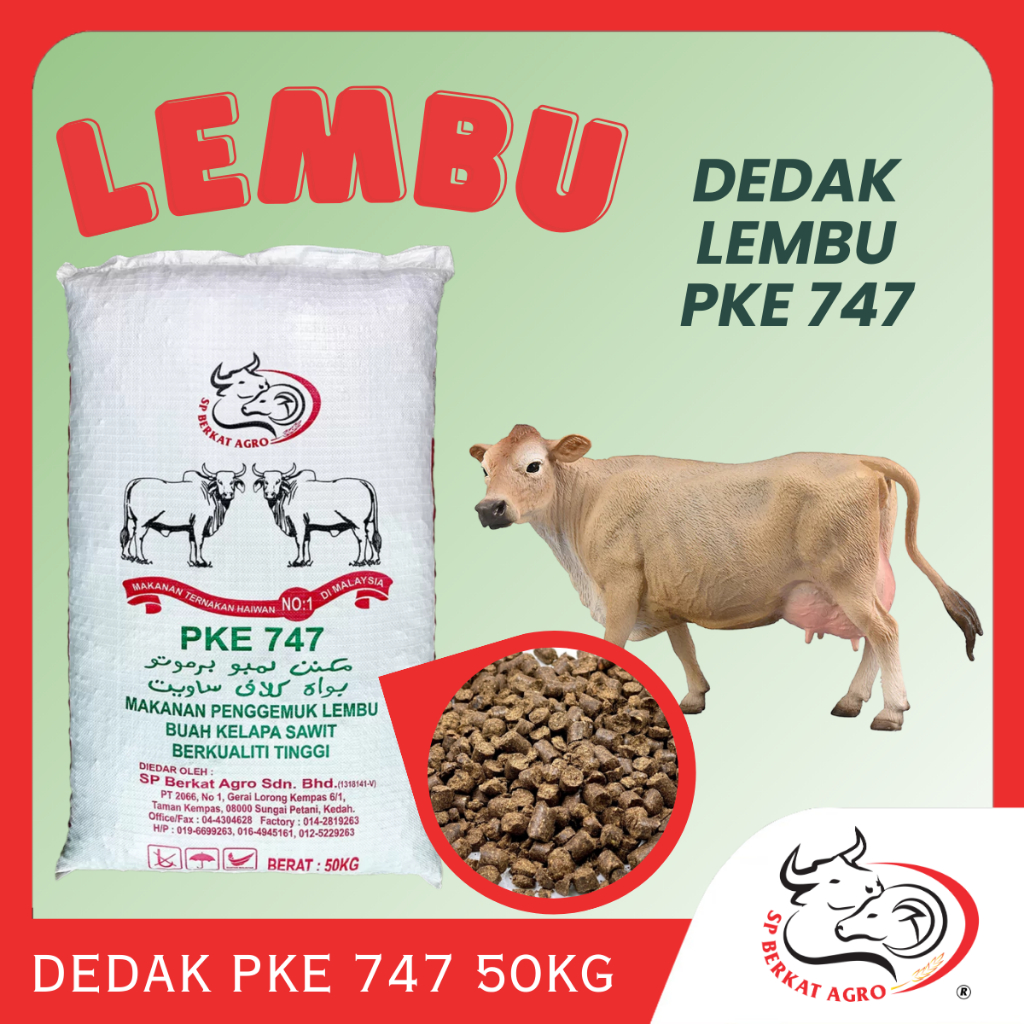 [50KG] PKE747 Dedak Lembu / Makanan Penggemuk Lembu Buah Kelapa Sawit ...