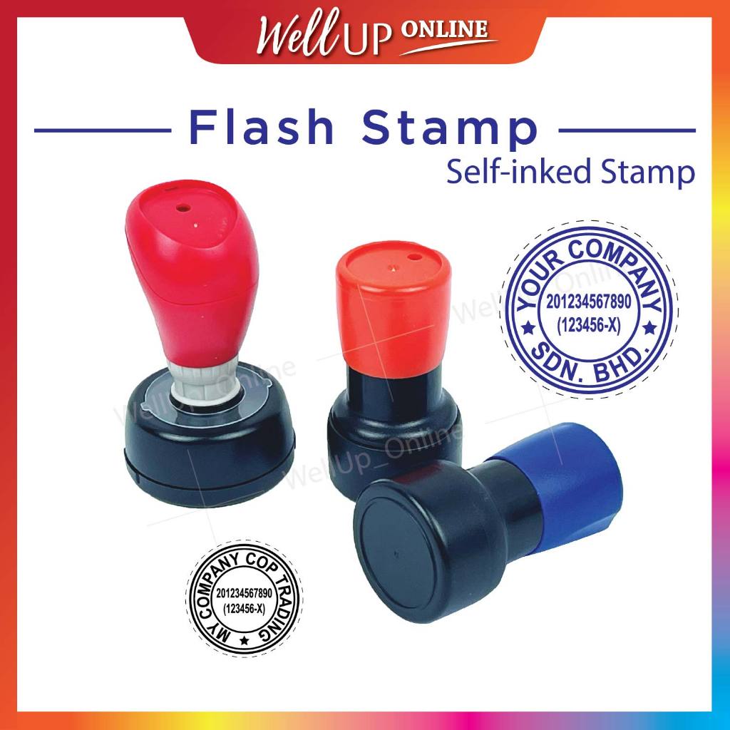 Flash Stamp - Auto ink rubber stamp (Cop bulat) Cop company | Shopee ...