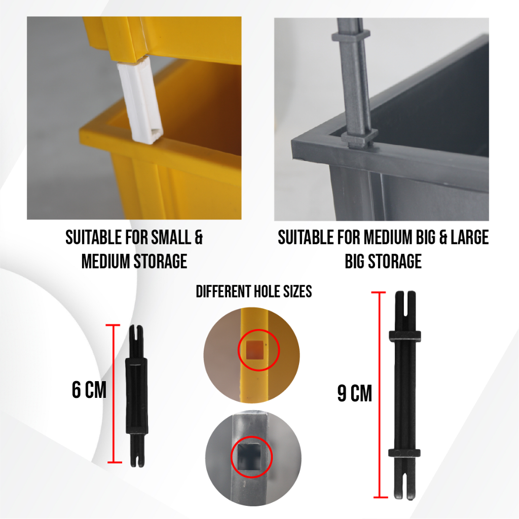 JME Ready Stock Plastic Storange Bin Stackable Part | Shopee Malaysia