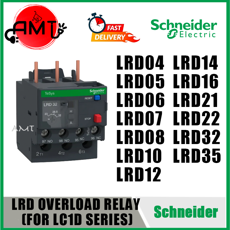 SCHNEIDER LRD SERIES LRD04 05 06 07 08 10 14 16 21 22 32 35 OVERLOAD ...