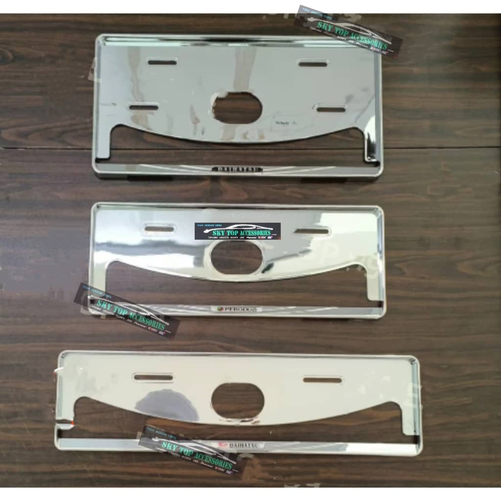 Universal Chrome / Carbon Number Plate Frame MANY BRAND LOGO | Shopee ...