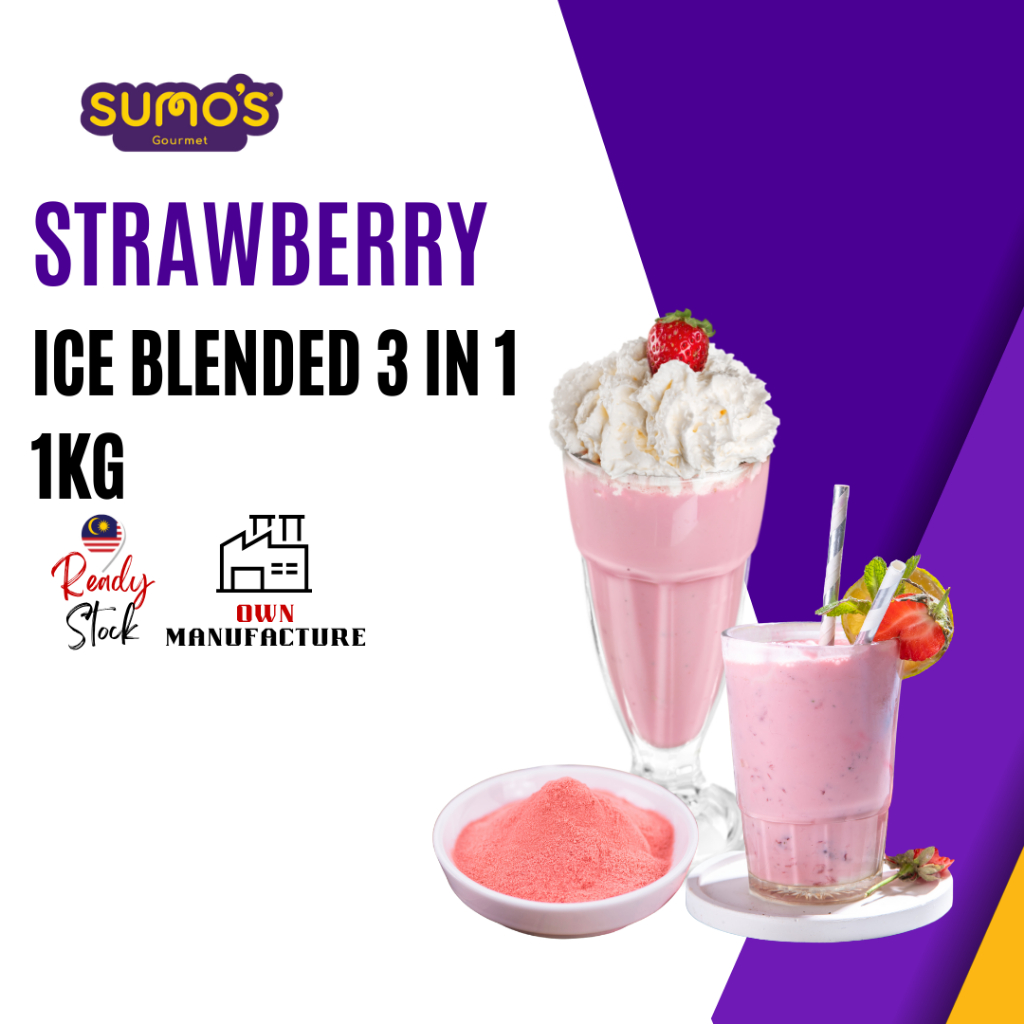 Sumo's STRAWBERRY Ice Blended Mix Powder 1kg 100% HALAL | Shopee Malaysia