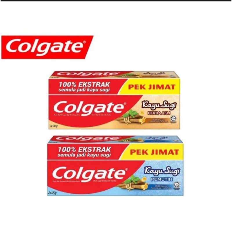 Colgate Kayu Sugi Toothpaste Original/Whitening 160g x 2s [Valuepack]👉 ...