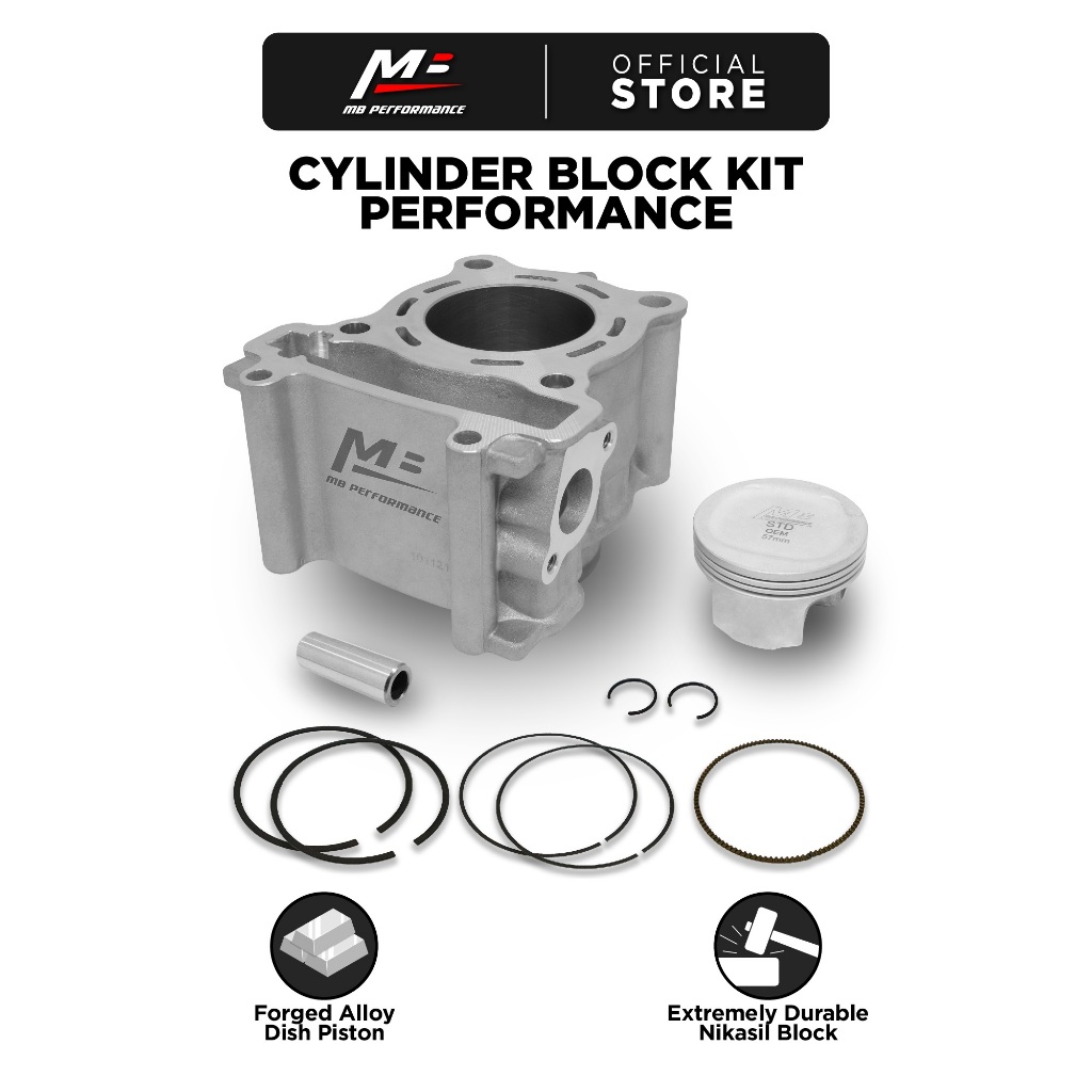 MB Performance Nikasil Cylinder Block 57mm FZ MB LC135 / Y15ZR / FZ150i ...